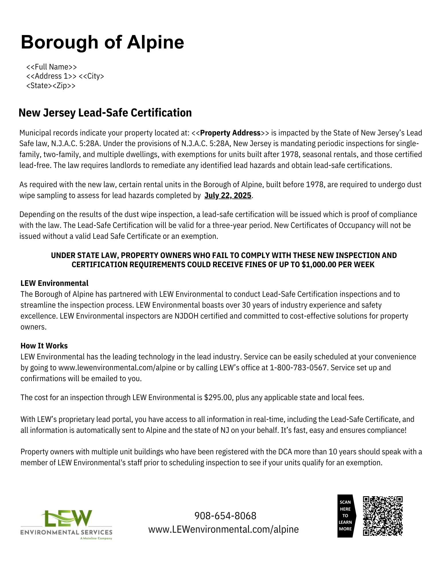 Borough of Alpine | Lew Environmental