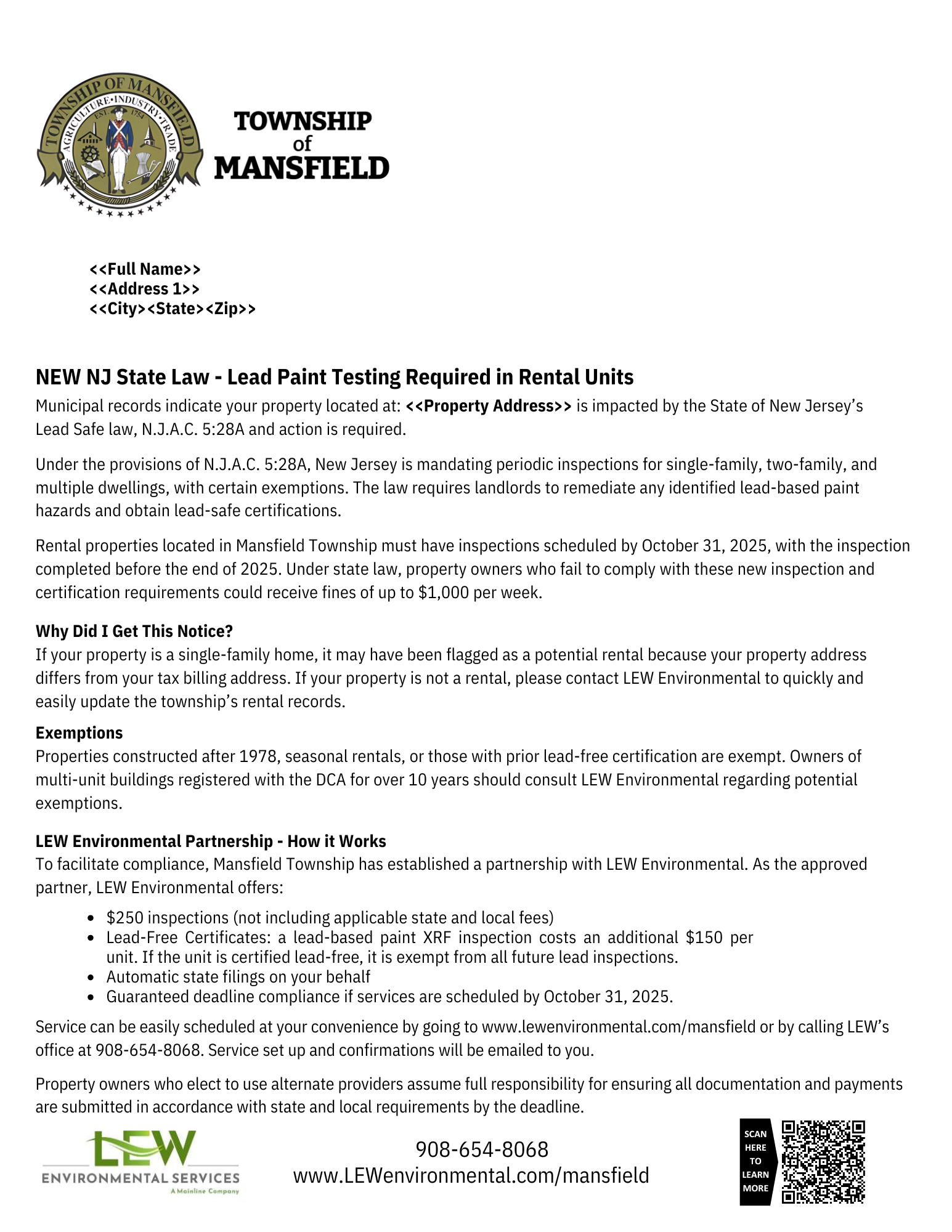 Mansfield | Lew Environmental